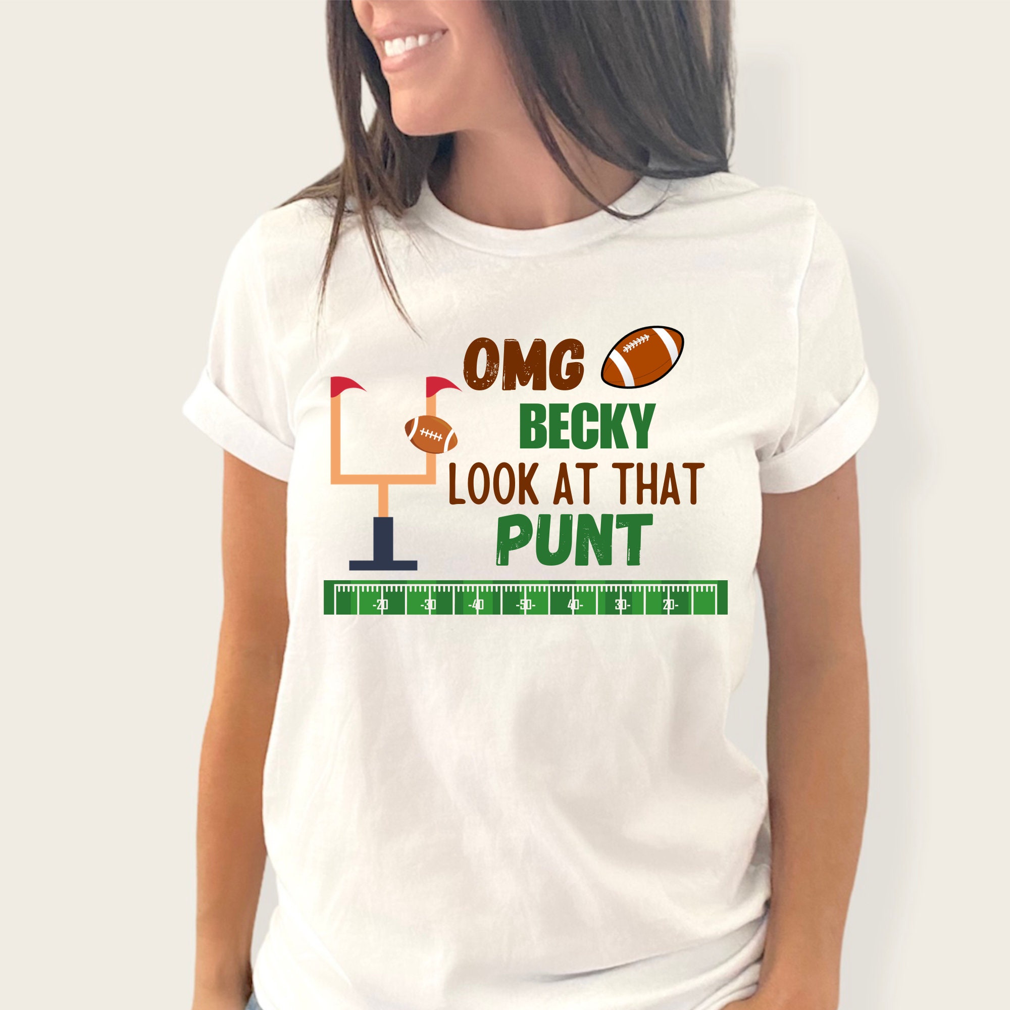 OMG Becky Look at That Punt game Day Shirt Funny Football Tailgate Tee ...