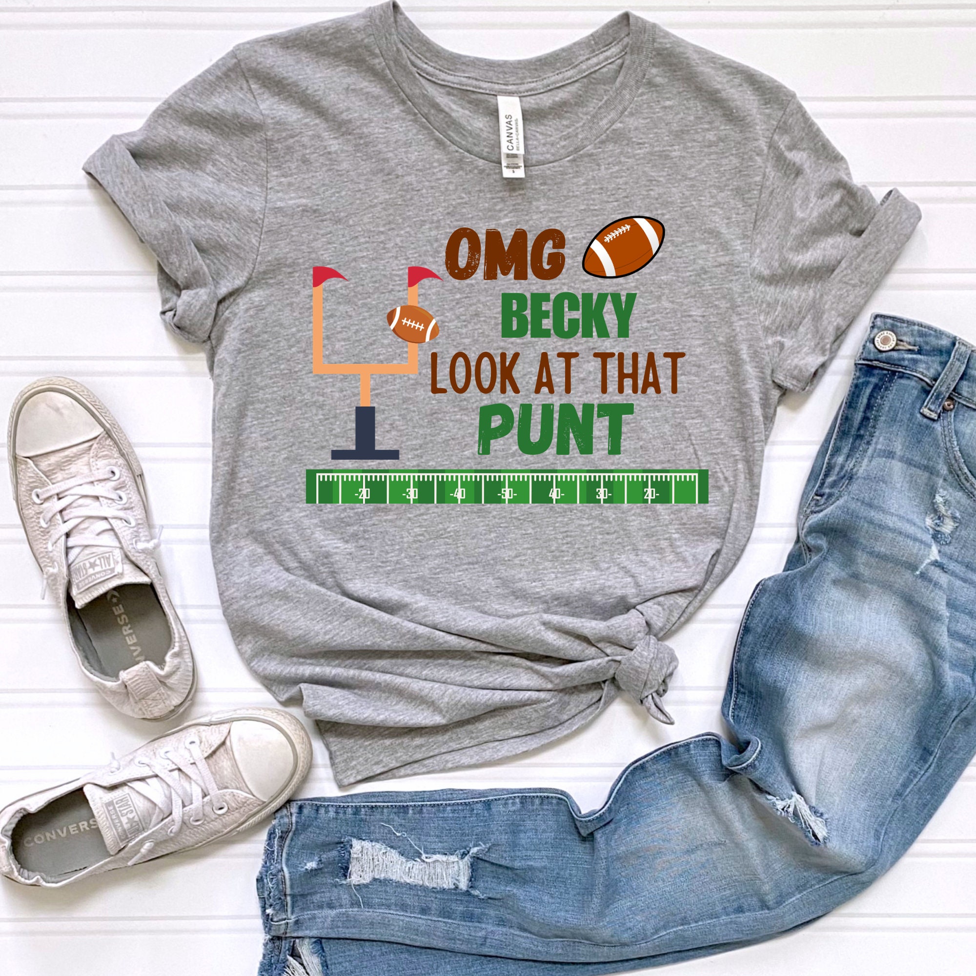 OMG Becky Look at That Punt game Day Shirt Funny Football Tailgate Tee ...