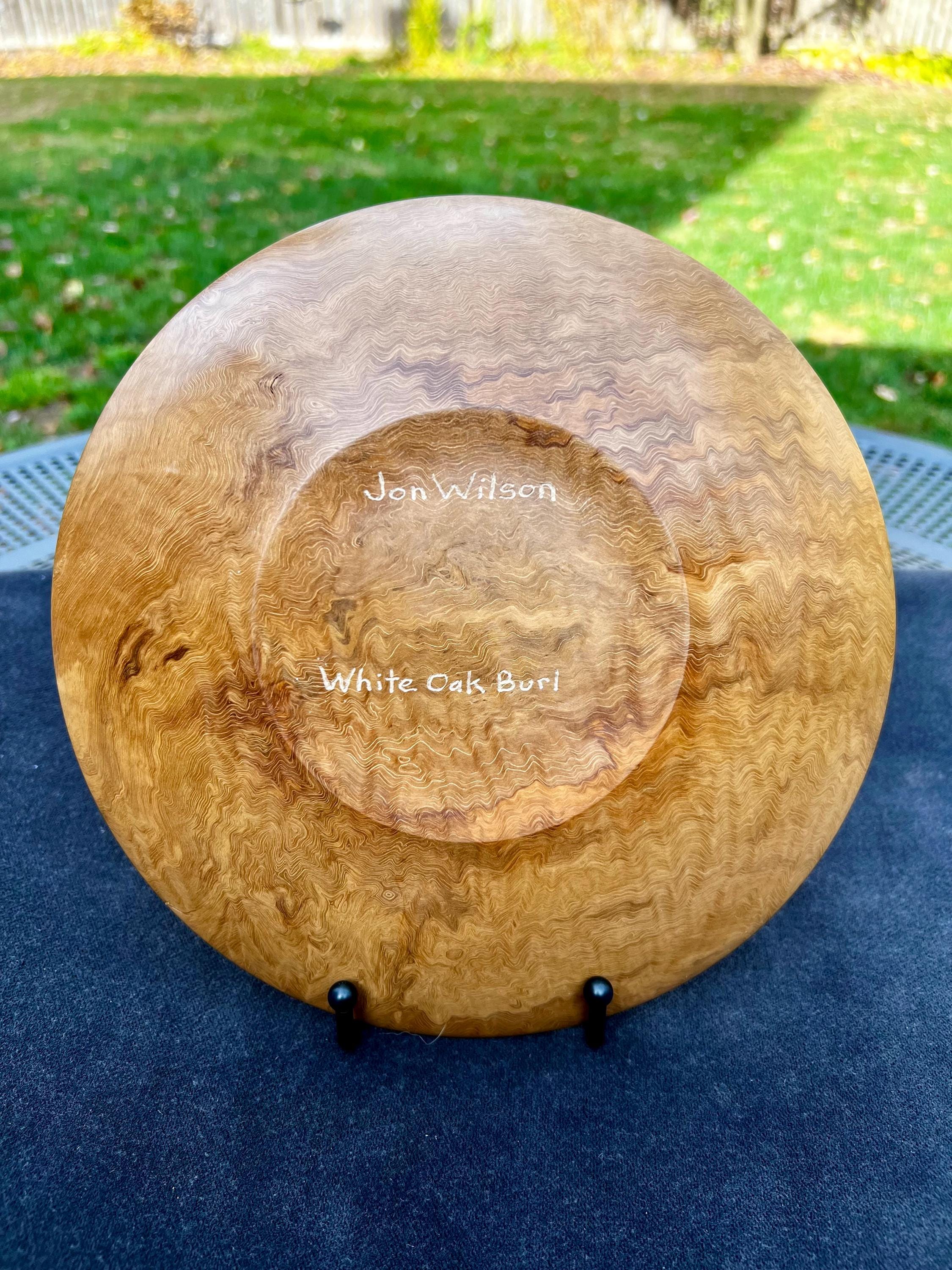 Shallow White Oak Burl Bowl - Etsy