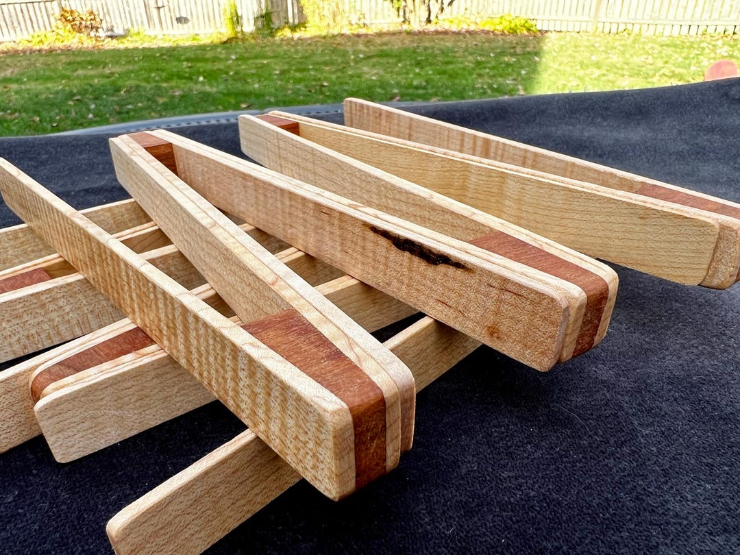 Toaster Tongs - Maple With Red Alder Insert - Etsy