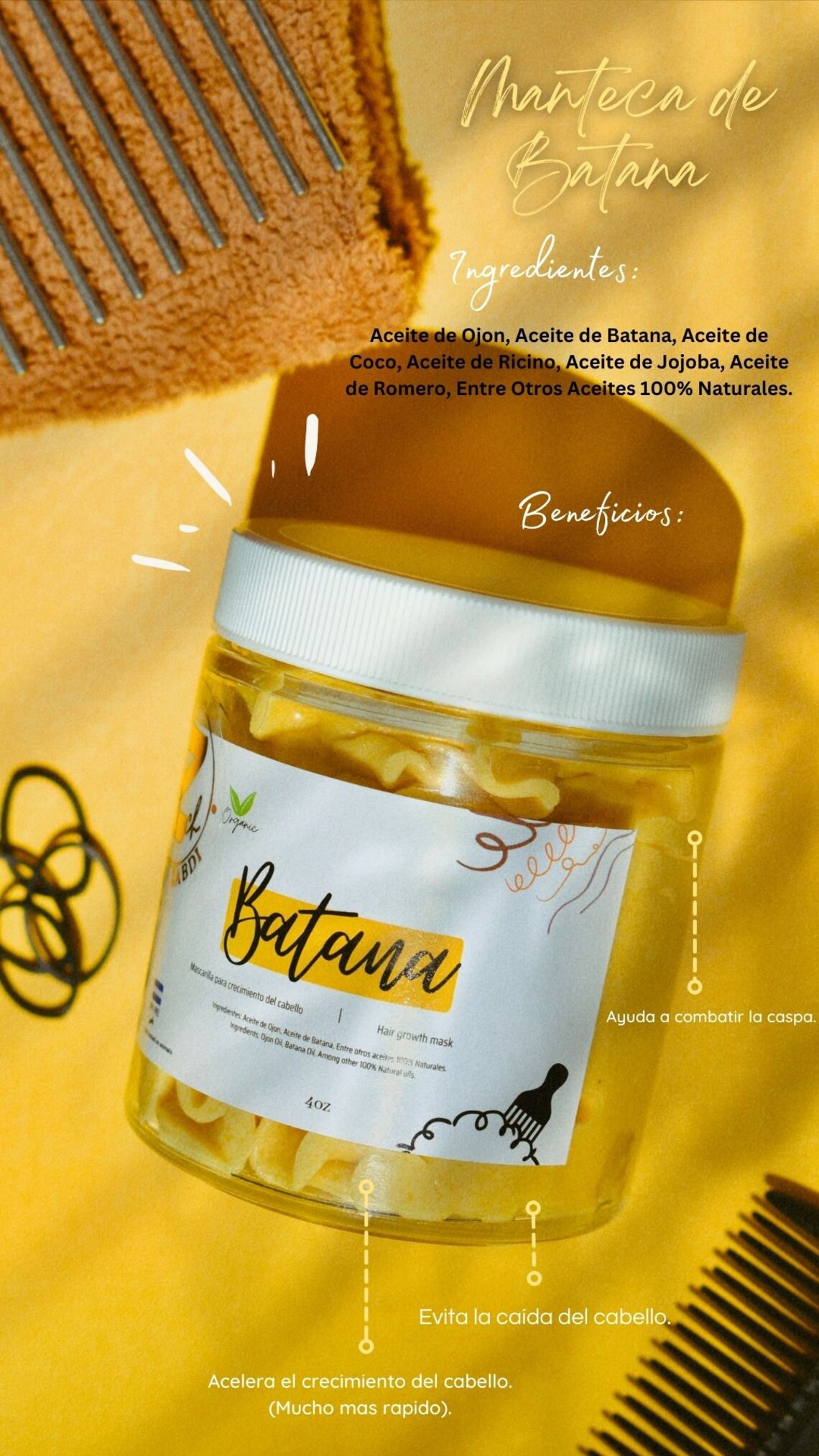 Raw Batana Oil: 100% Organic Hair Growth Treatment, Honduras Moskitia ...