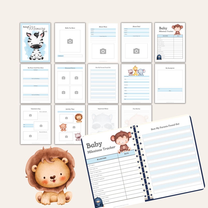 Printable Baby Memory Book | Instant Download | 8.5x11 PDF| Baby Book ...