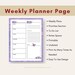 Printable Weekly Planner | Instant Download | 8.5x11 PDF| Weekly ...