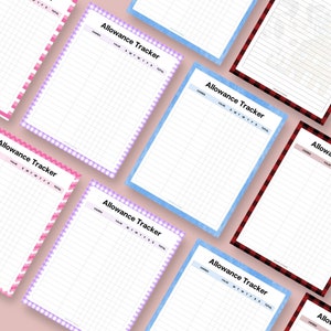 Printable Weekly Allowance Tracker for Kids | Instant Download | 8.5x11 ...