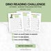 Printable Kid's Dinosaur 30 Book Reading Challenge | Dinosaur Reading ...