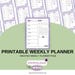 Printable Weekly Planner | Instant Download | 8.5x11 PDF| Weekly ...