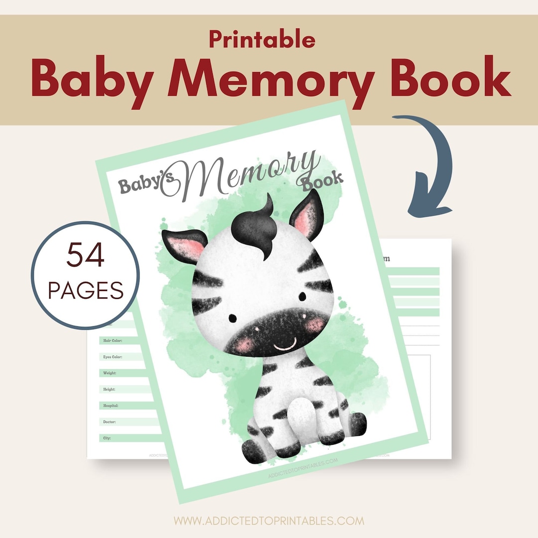 Printable Baby Memory Book | Instant Download | 8.5x11 PDF| Baby Book ...