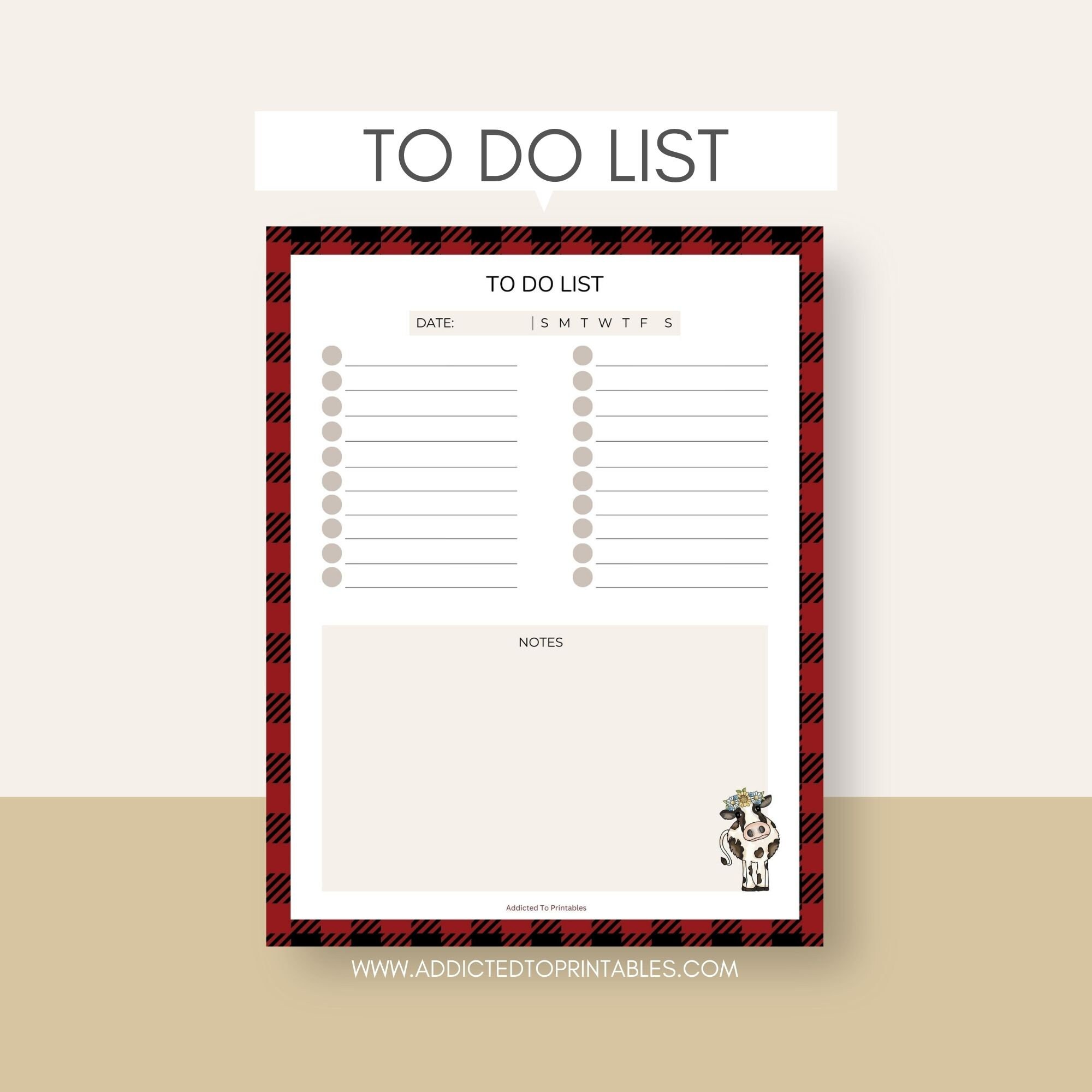 Printable Buffalo Plaid 2024 2025 Daily Planner Instant - Etsy