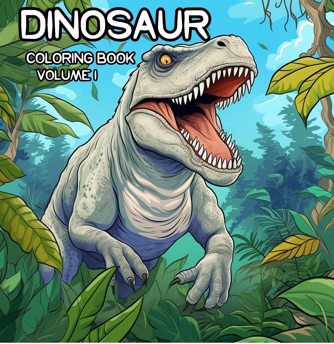 Dinosaur Coloring Book Volume 1 Coloring Book Coloring Page Printable ...