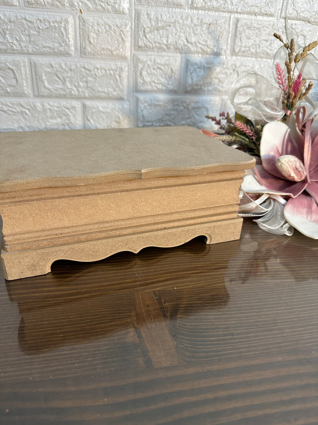Unfinished Wooden Shaped Box ,unfinished Wooden Box With a Lid , Ready ...