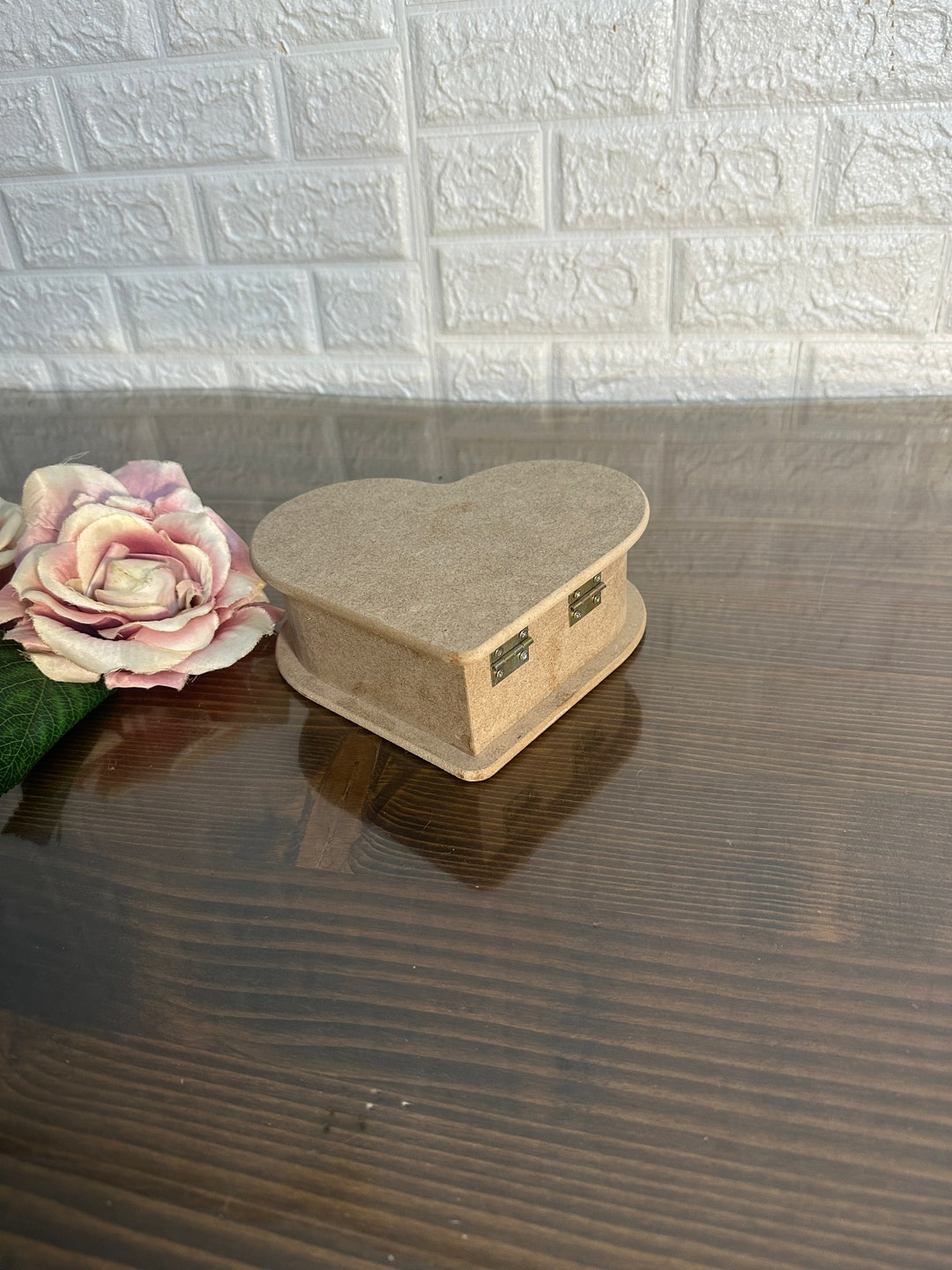 Unfinished Wooden Heart Shaped Box, Wooden Decor, Ready to Paint ...