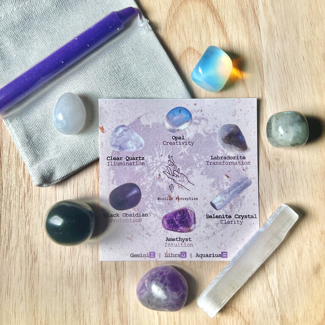 Zodiac Crystal Kit Starter Pack for Birthday Gift Bundle Premium ...