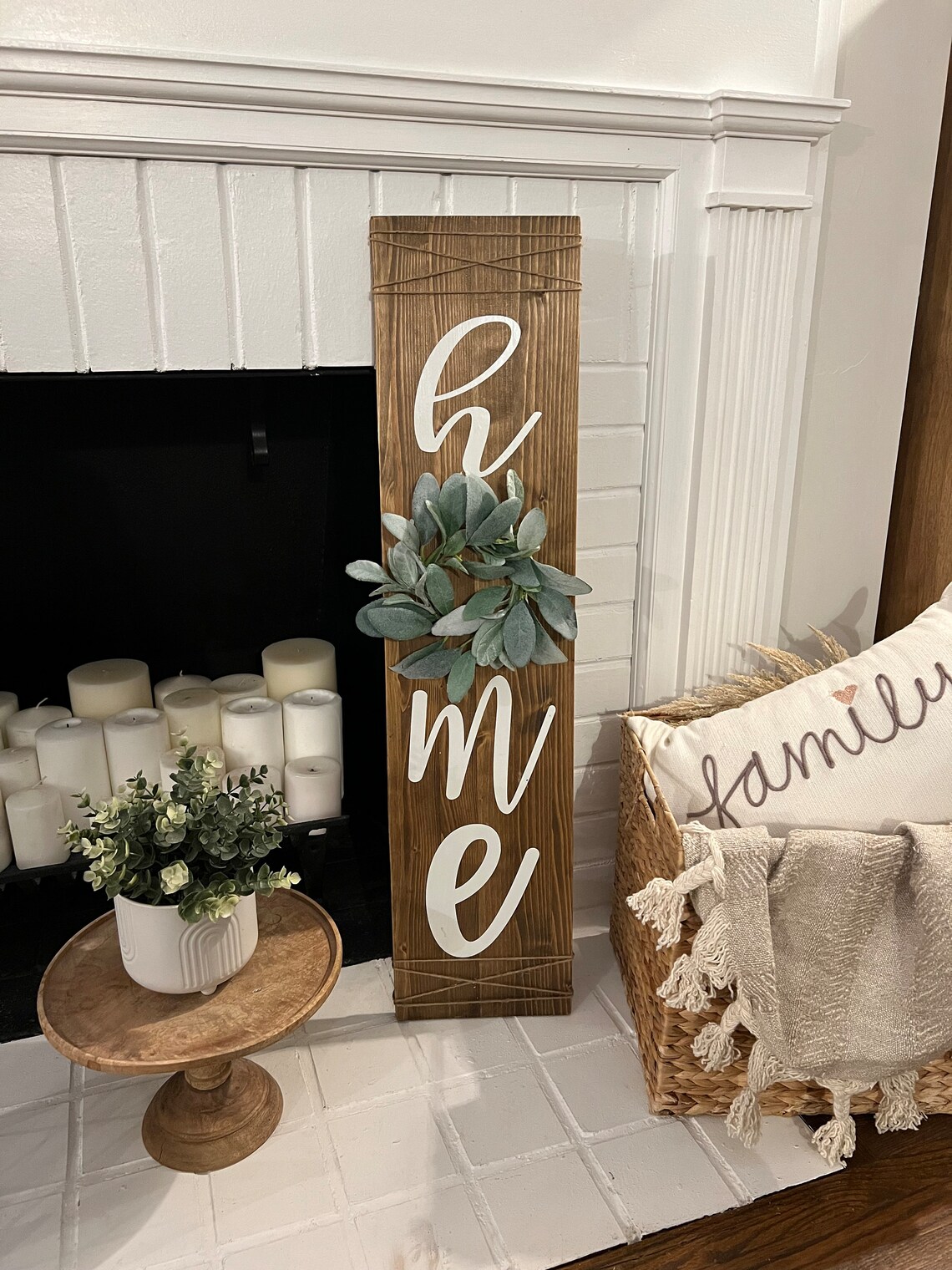 3ft Standing Home Sign With Wreath - Etsy