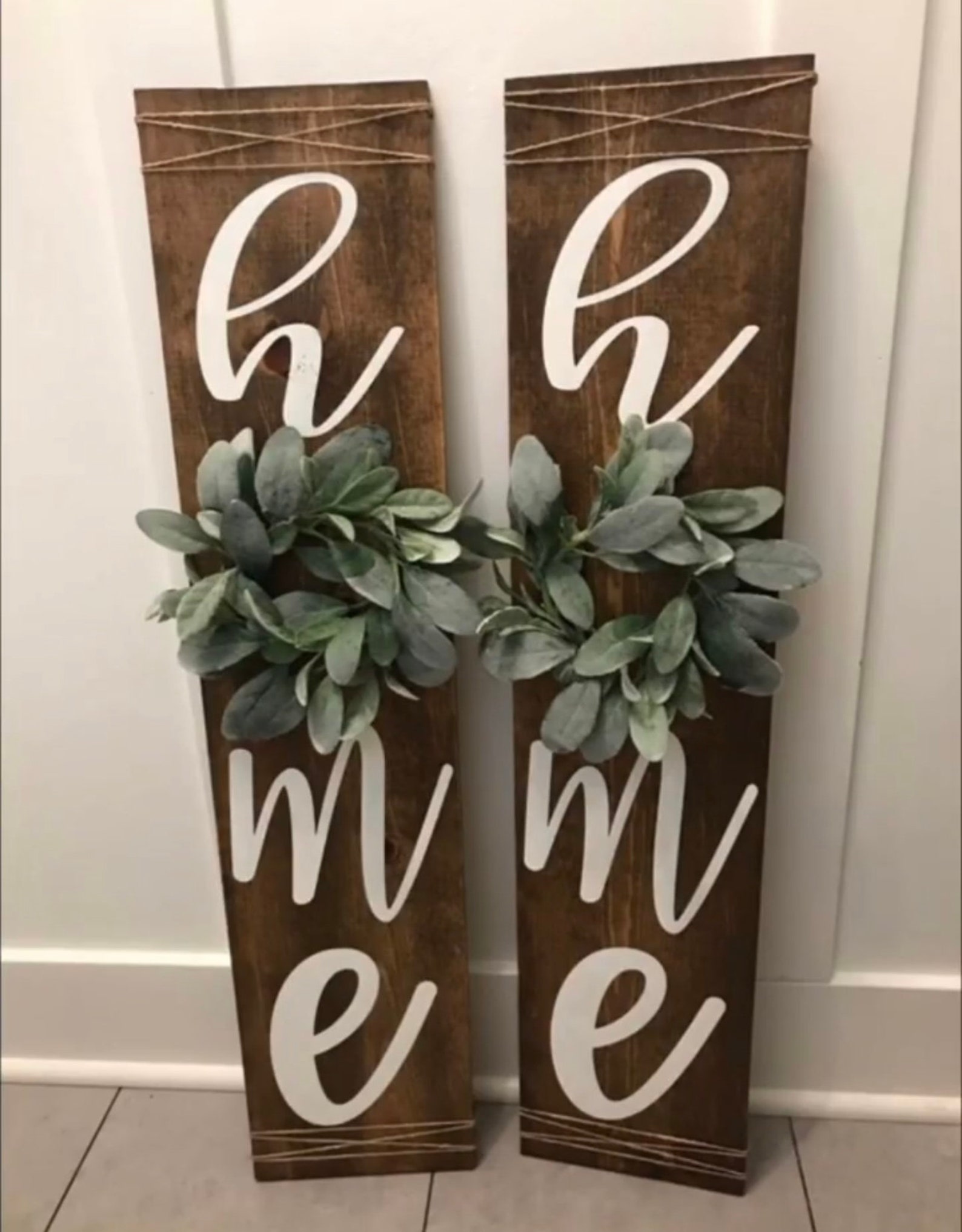 3ft Standing Home Sign With Wreath - Etsy