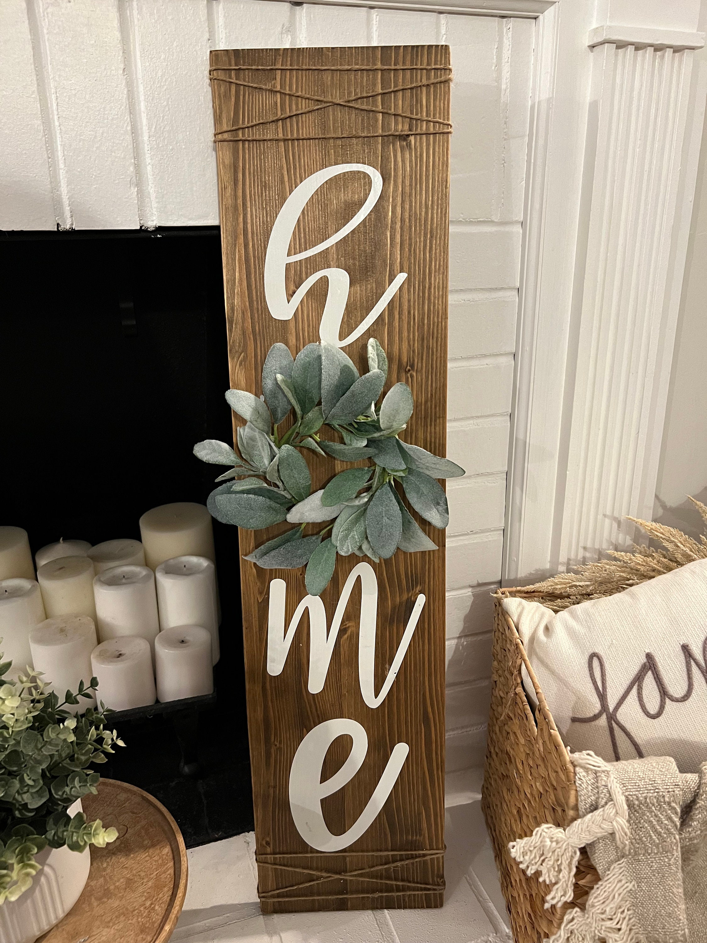 3ft Standing Home Sign With Wreath - Etsy