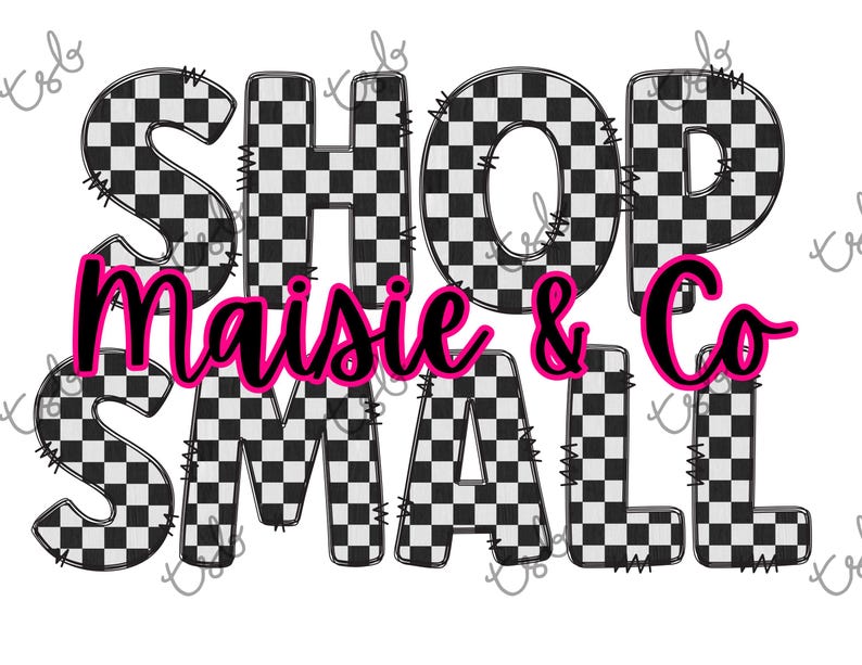 Checkered Shop Small PNG File (digital Download) - Etsy
