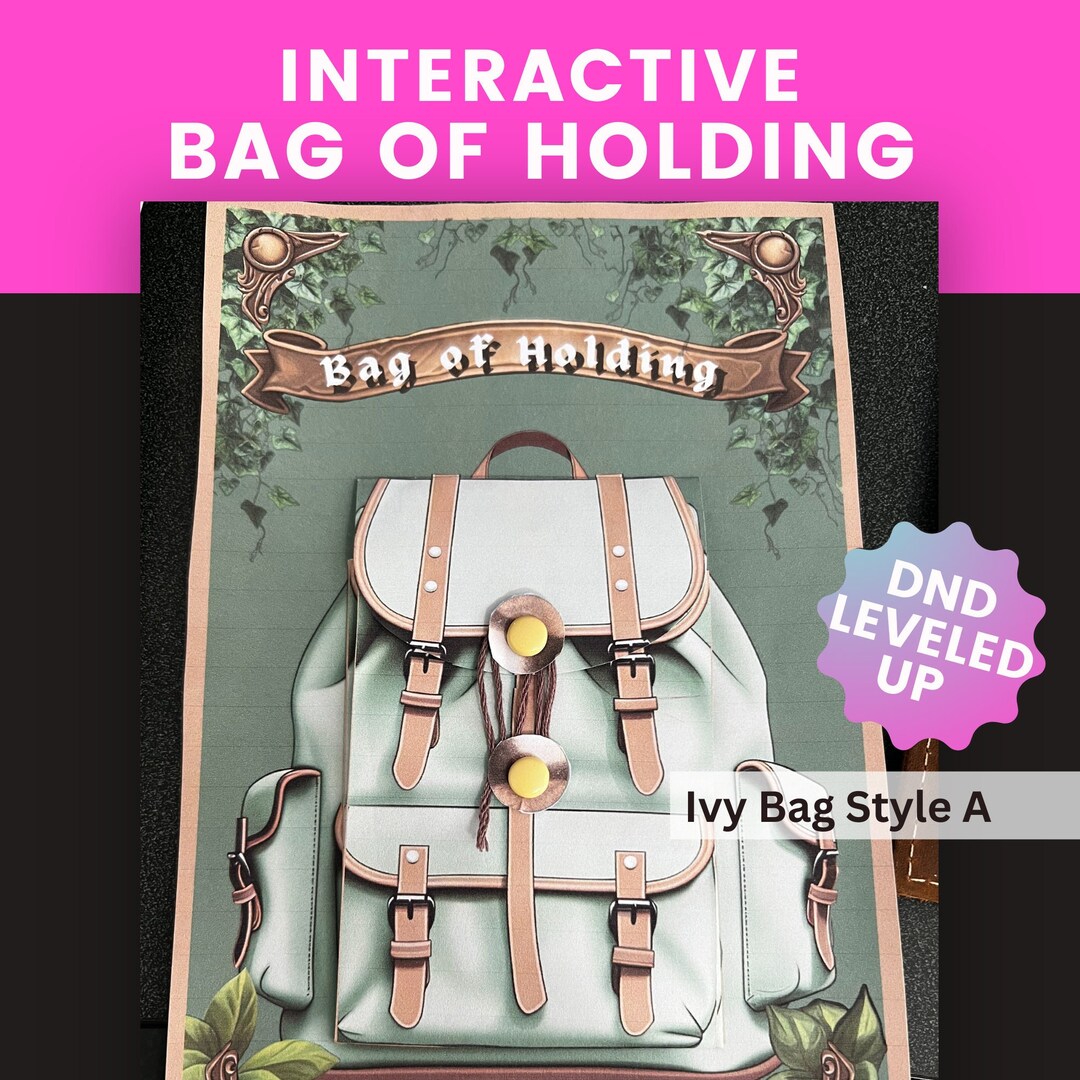Dnd Green Bag of Holding: Style Green Ivy Holds Actual Spell, Magic and ...