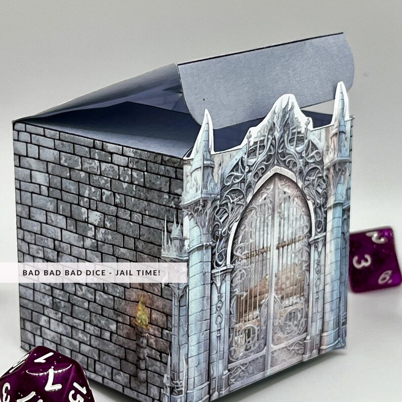 Elvish Dice Jail Box DIY Craft for TTRPG Gift With Purchase Printable ...