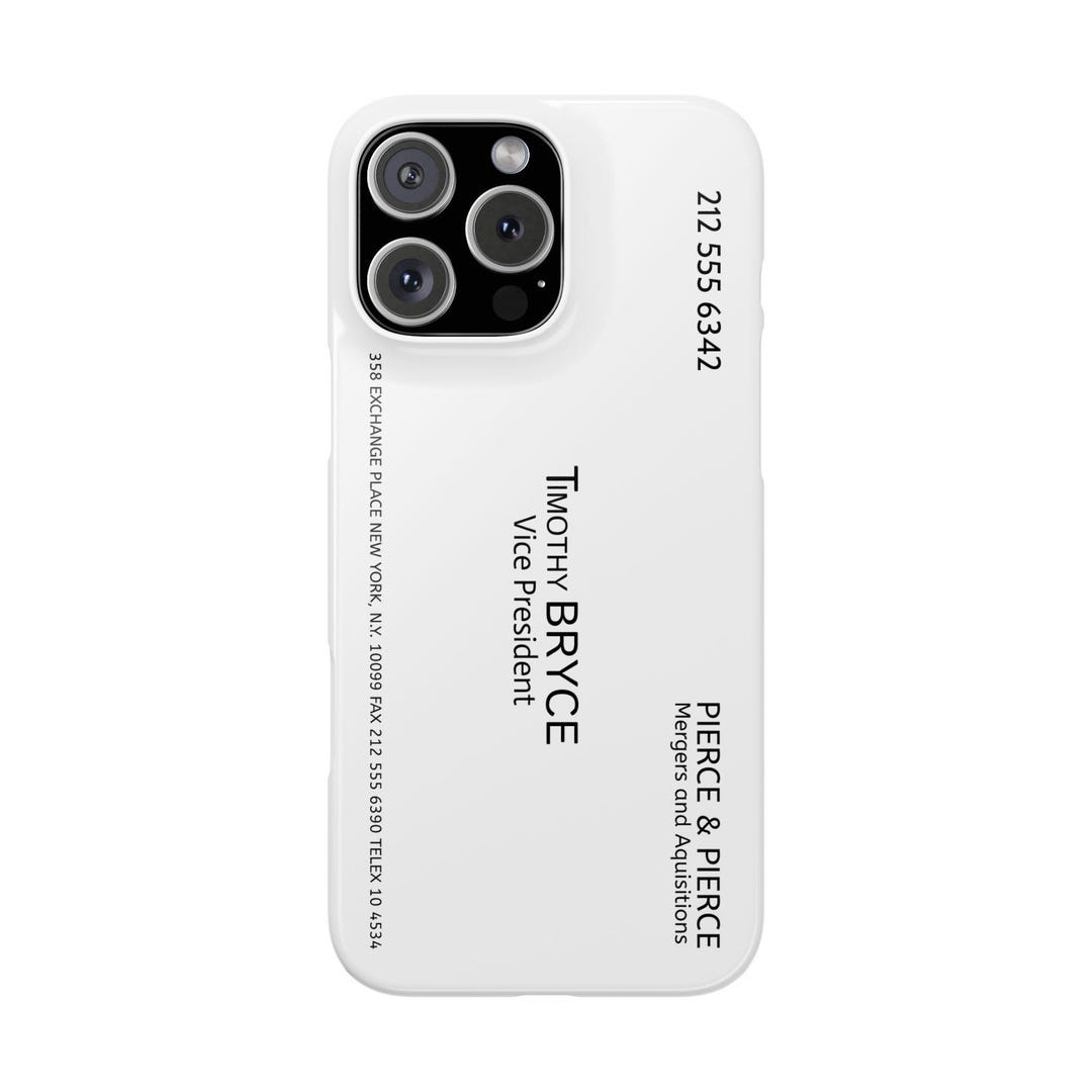 American Psycho Timothy Bryce Business Card Phone Case - Etsy