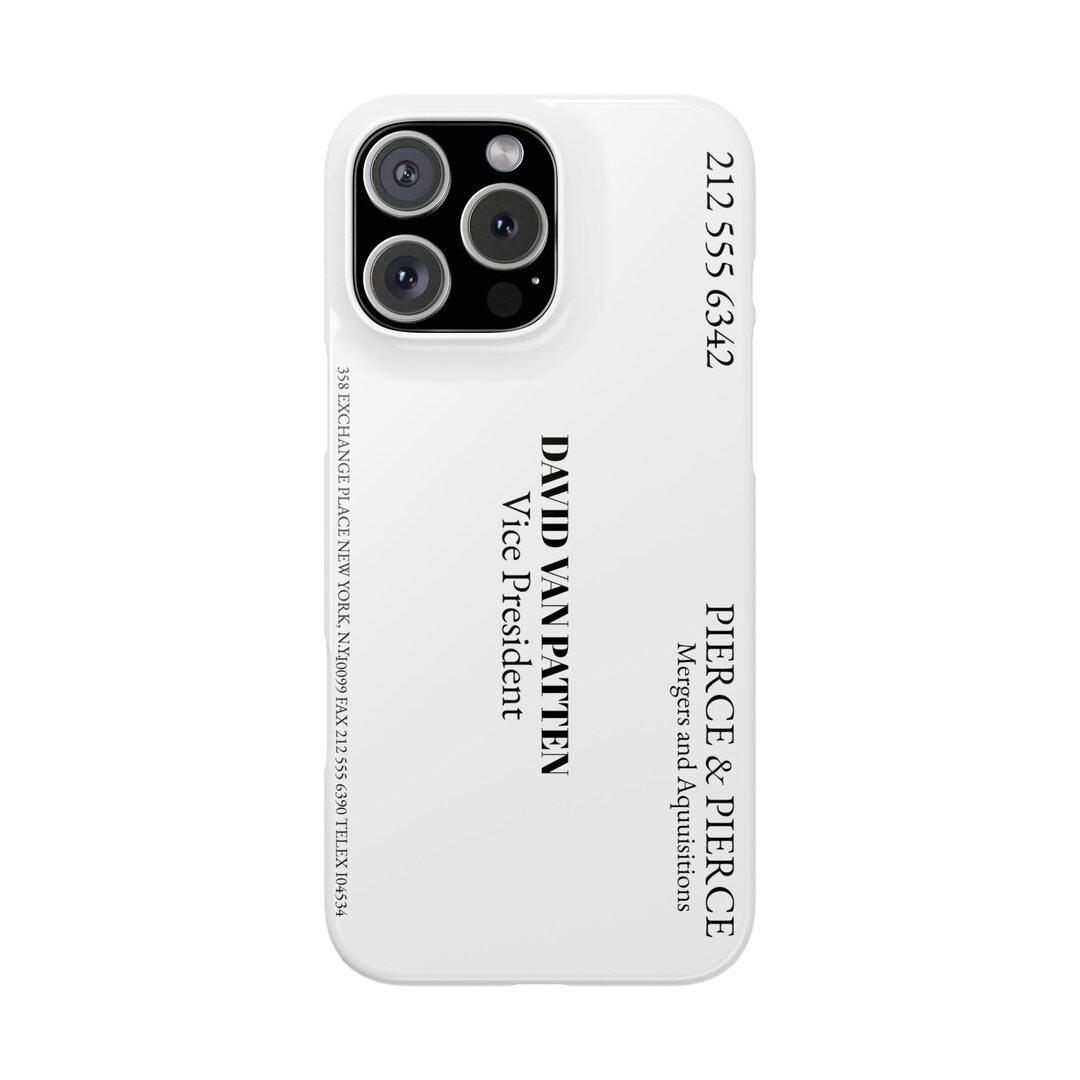 American Psycho David Van Patten Phone Case, Minimalist Slim Cover ...