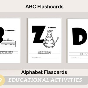 ABC Flashcards Printable, Alphabet Flashcards, ABC Flashcards ...