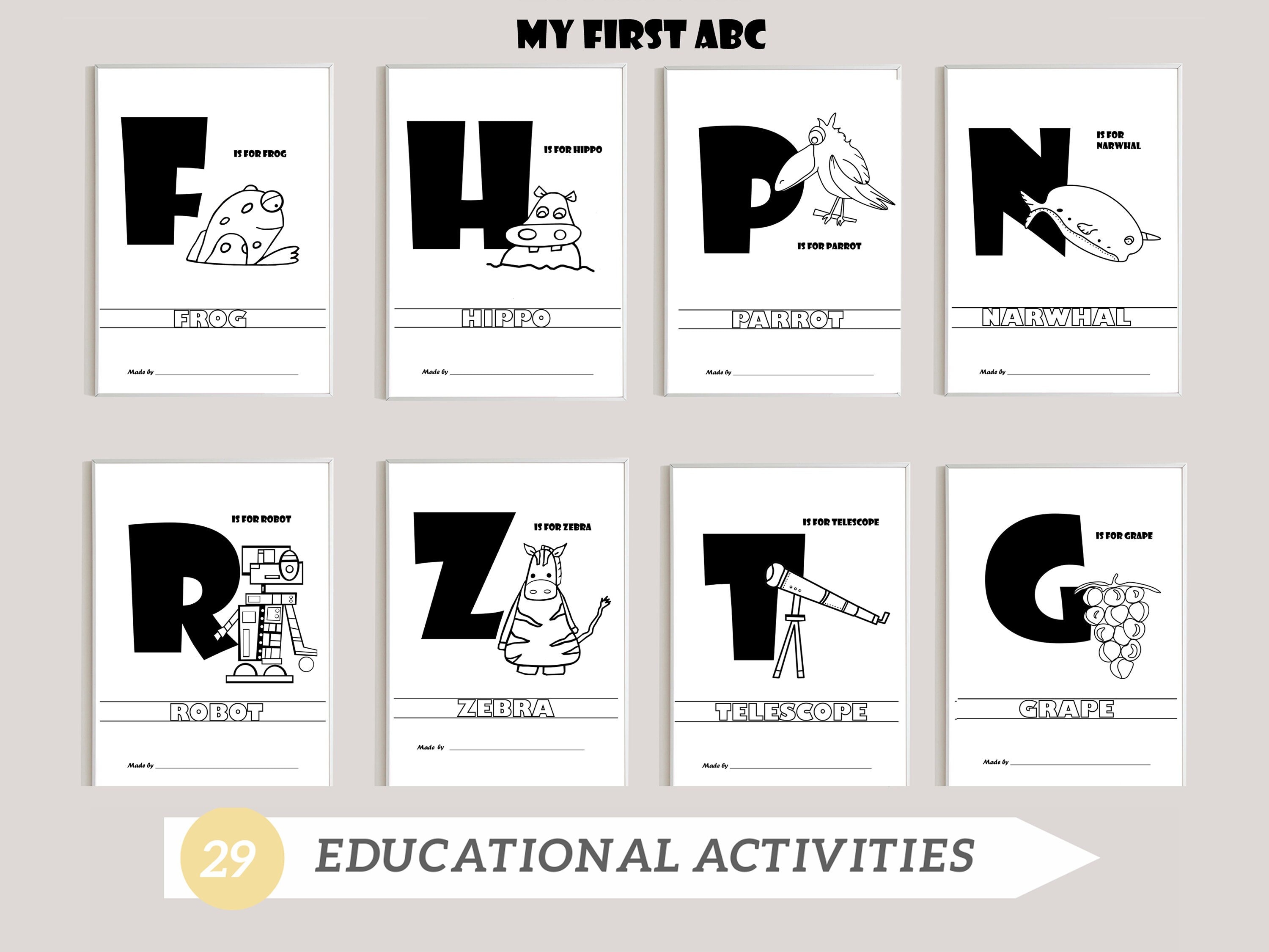 26 Alphabet Letters Printable ABC Alphabet Flash Cards, ABC Kids ...