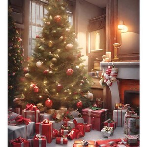 Well Designed Warm Christmas Tree Wallpaper - Etsy