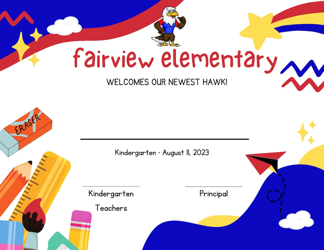 DIGITAL Kindergarten Signing Day Certificate Printable - Etsy