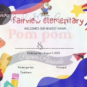 DIGITAL Kindergarten Signing Day Certificate Printable - Etsy