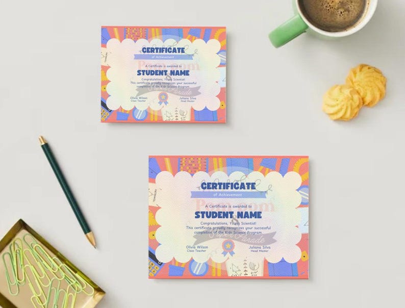 DIGITAL Class Certificate for Awards, End of Year or Graduation *CANVA ...