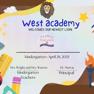 DIGITAL Kindergarten Signing Day Certificate Printable - Etsy