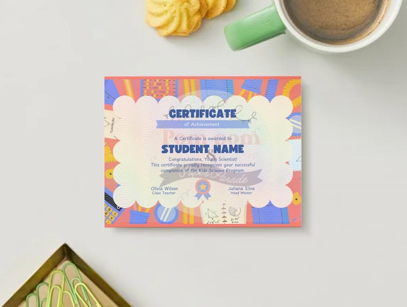 DIGITAL Class Certificate for Awards, End of Year or Graduation *CANVA ...