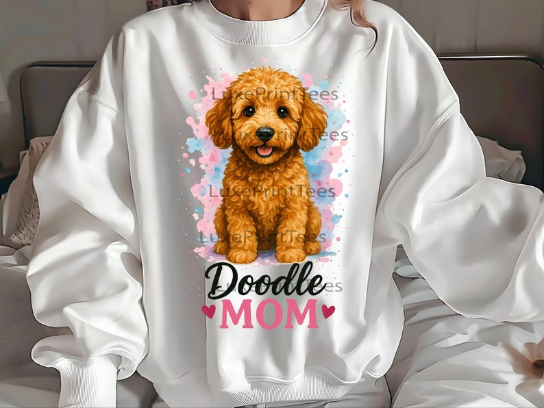 Doodle Mom PNG, Goldendoodle Mama Png, Cute, Watercolor, Dog Mom Life ...