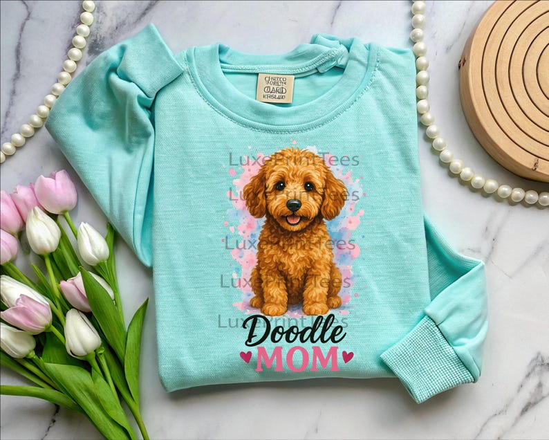 Doodle Mom PNG, Goldendoodle Mama Png, Cute, Watercolor, Dog Mom Life ...