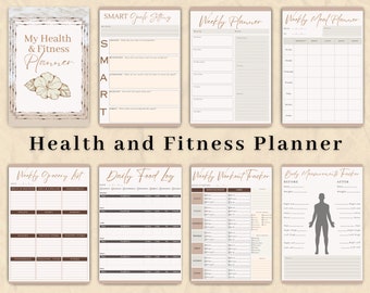 Health, Fitness, and Lifestyle Printable Tracker Worksheets - Etsy