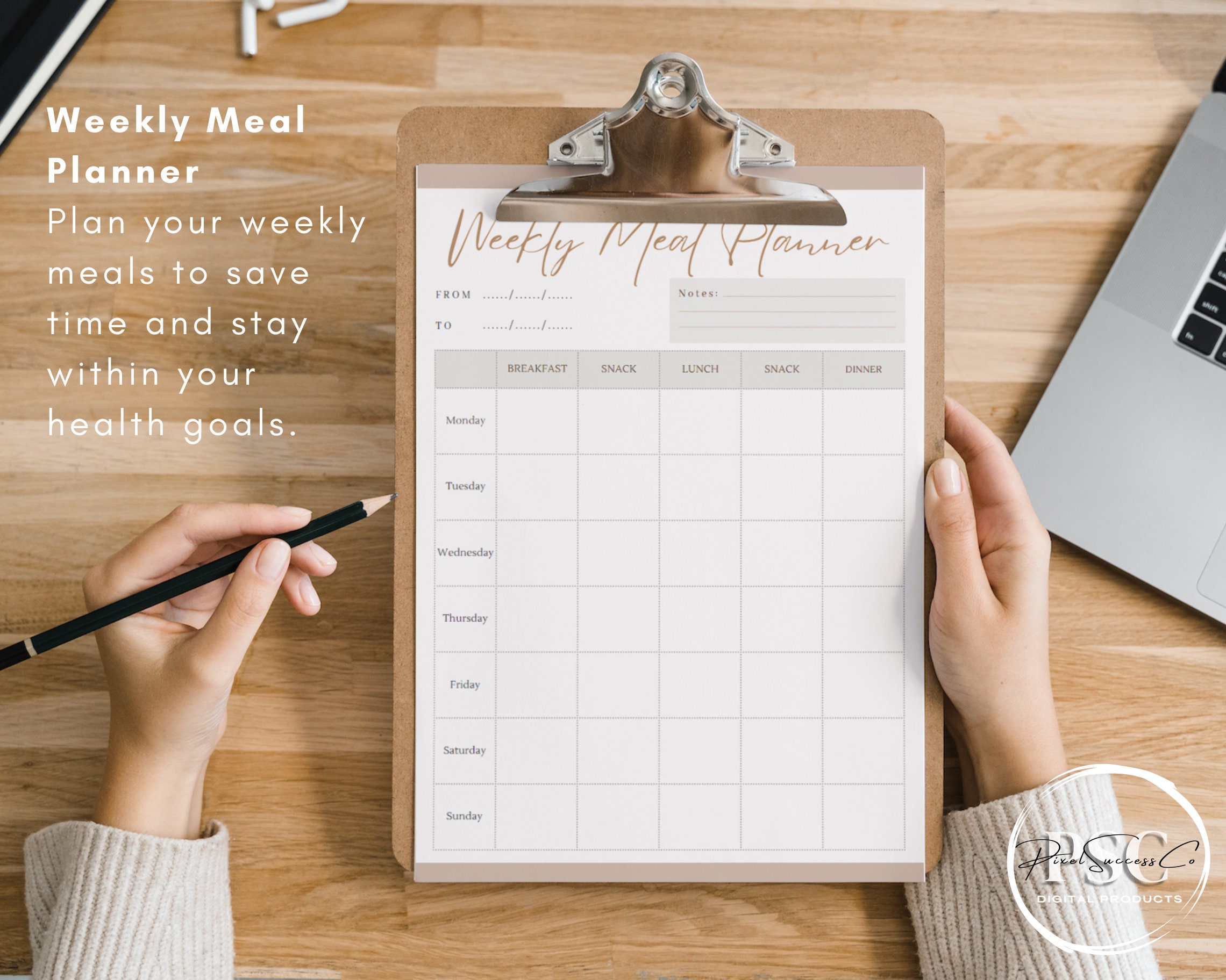Printable Weekly Health and Fitness Planner, Instant Download PDF ...