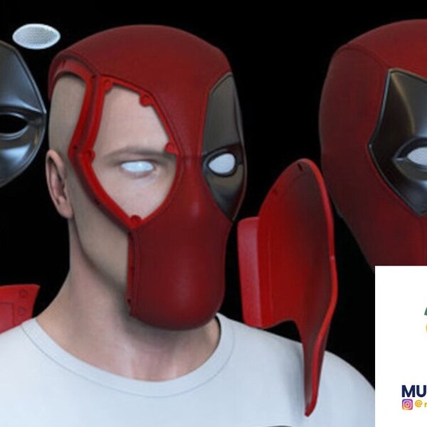 Deadpool Helmet Stl - Up to 50& Off - Etsy