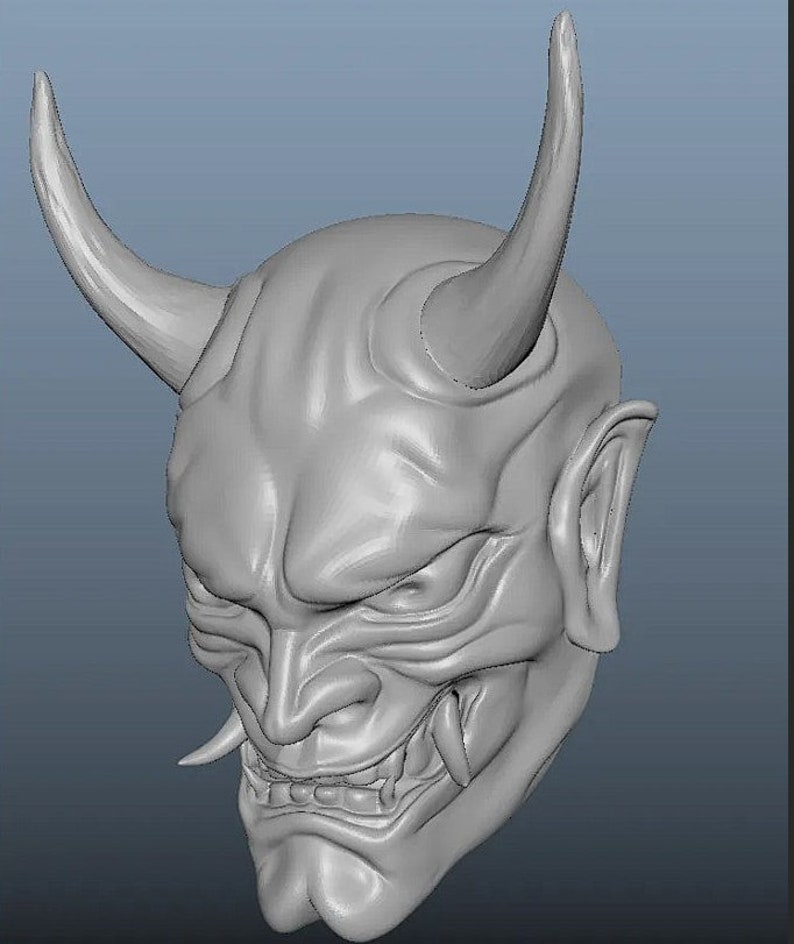 ONI HANYA Devil Demon MASK 3D Stl File Easy to Print High Quality - Etsy