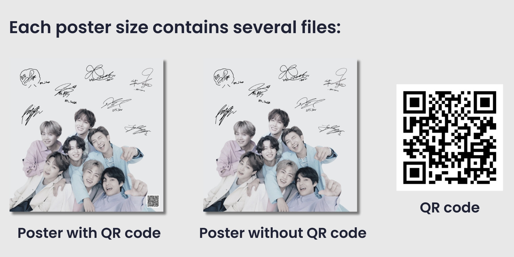 BTS Live Digital Poster With Autographs, BTS Digital Art, Bts Augmented ...