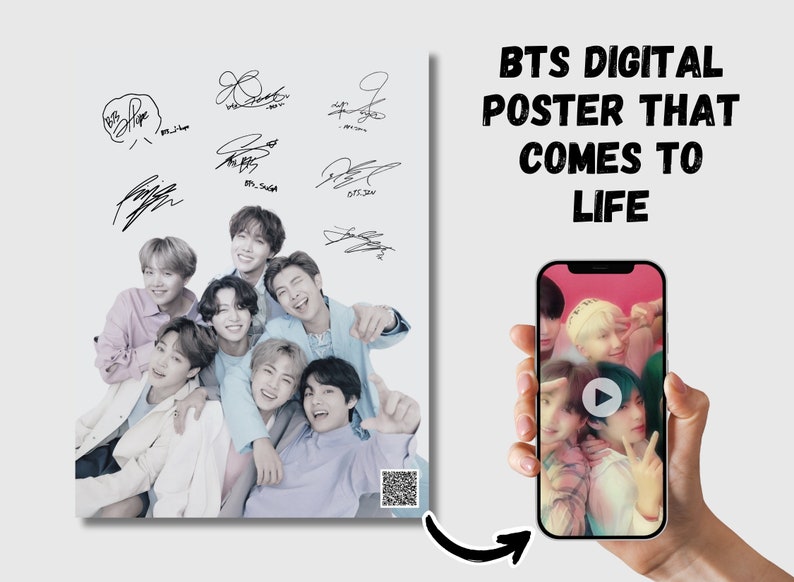 BTS Live Digital Poster With Autographs, BTS Digital Art, Bts Augmented ...