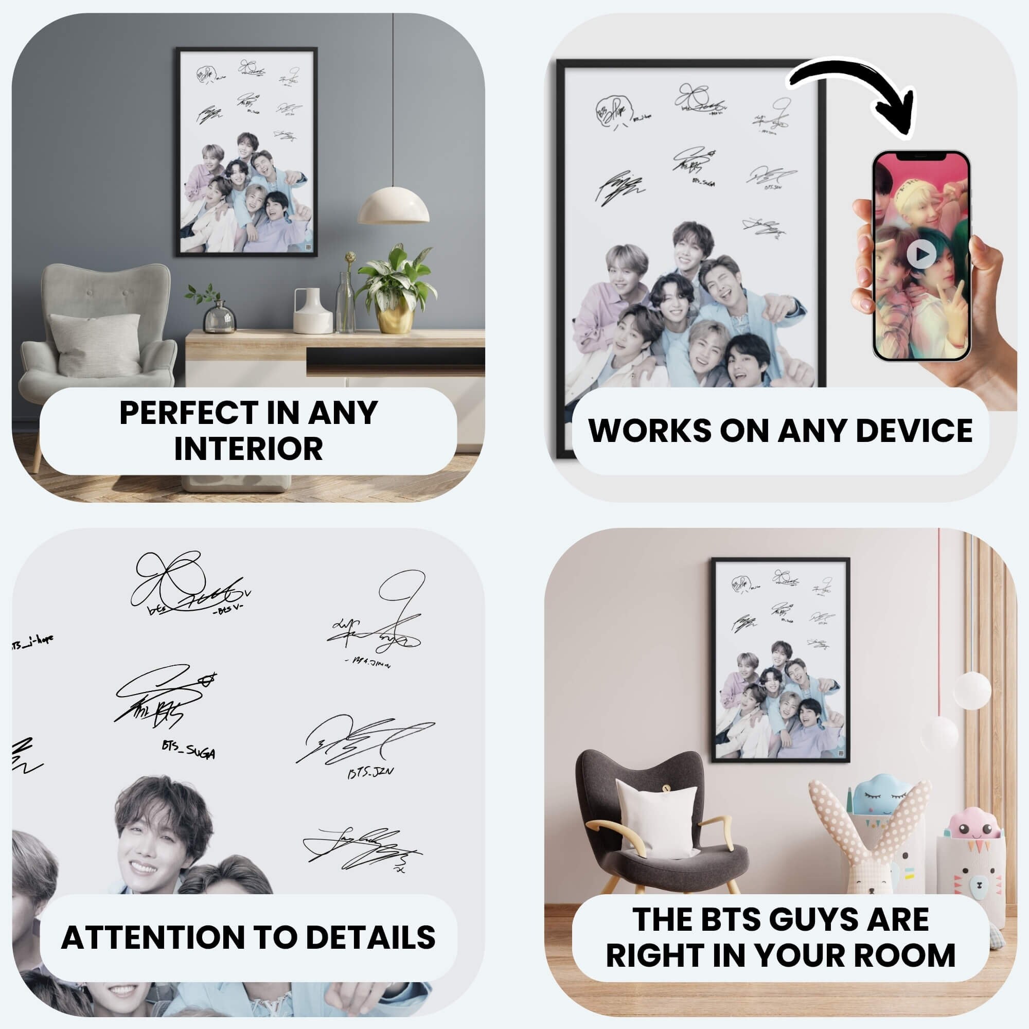 BTS Live Digital Poster With Autographs, BTS Digital Art, Bts Augmented ...