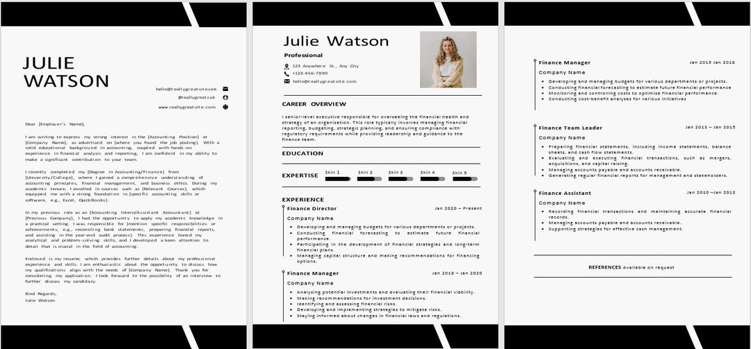 CV and Cover Letter TEMPLATE - EDITABLE Resume Word Document ...