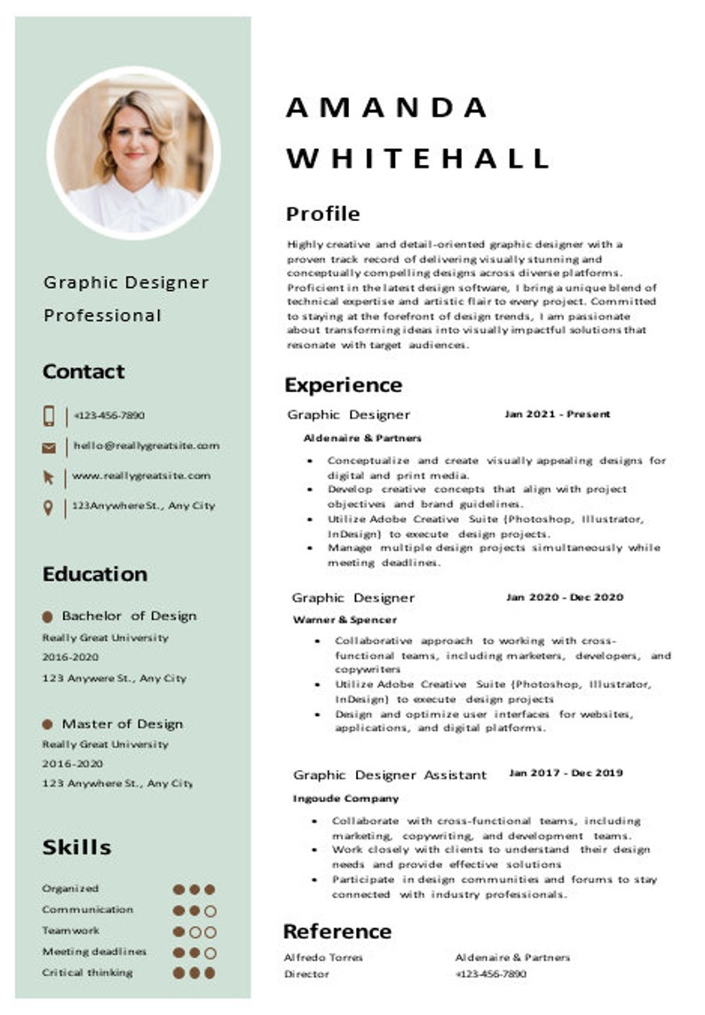 CV and Cover Letter TEMPLATE - EDITABLE Resume Word Document ...