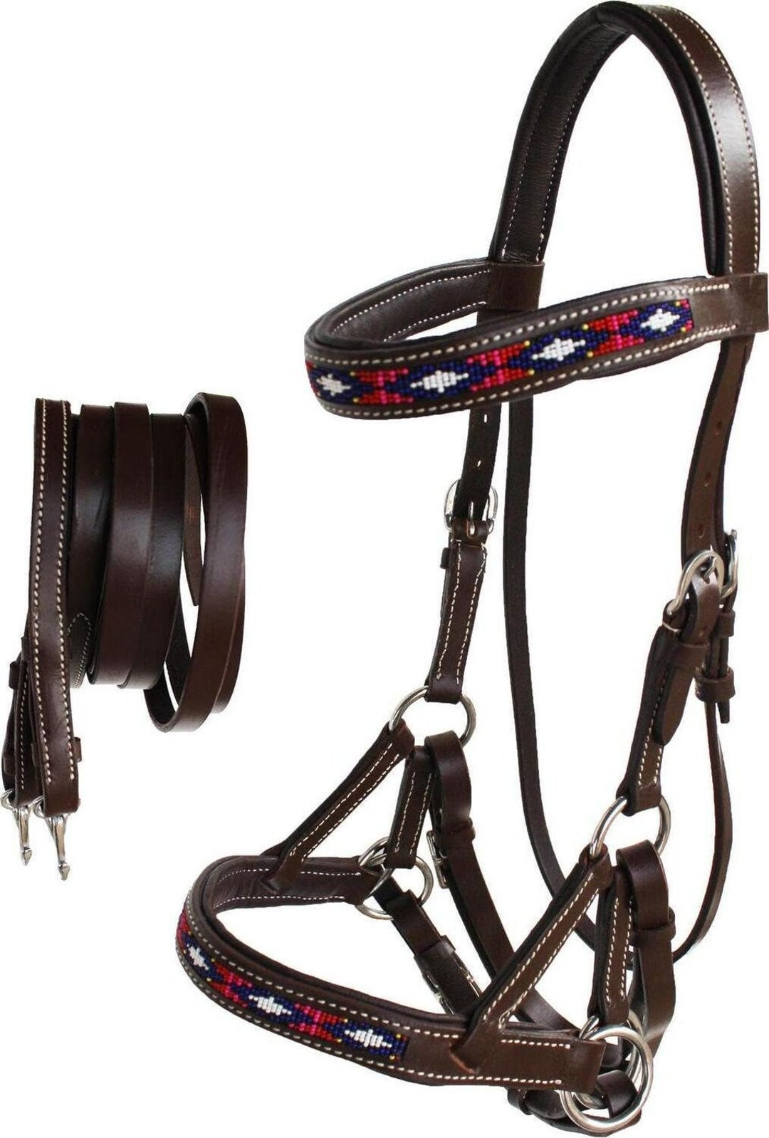 Bitless Sidepull Western English Leather Padded Horse Bridle Brown 77rt08br-f - Etsy