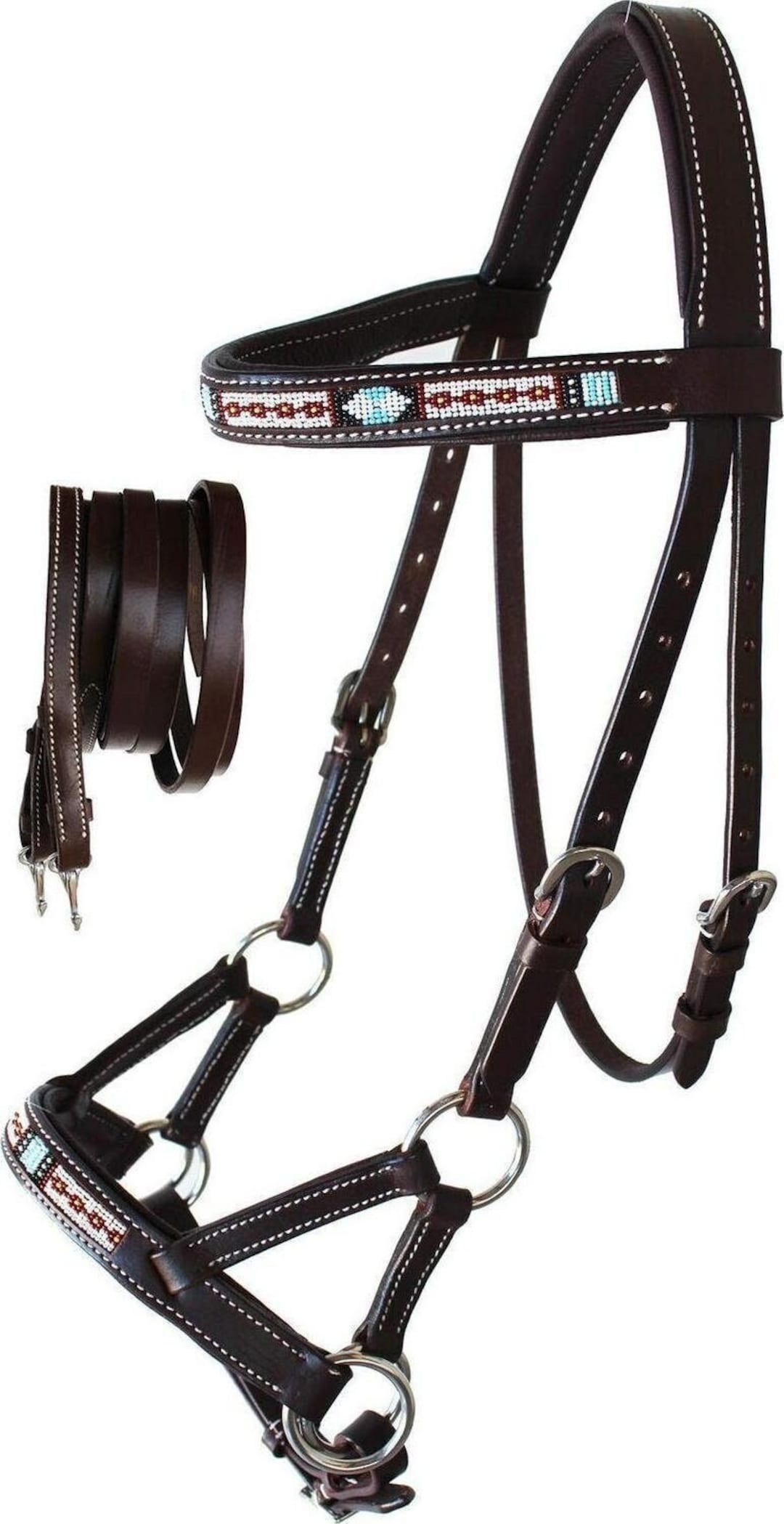 Bitless Sidepull Horse Western Leather Tack Bitless Sidepull Bridle ...