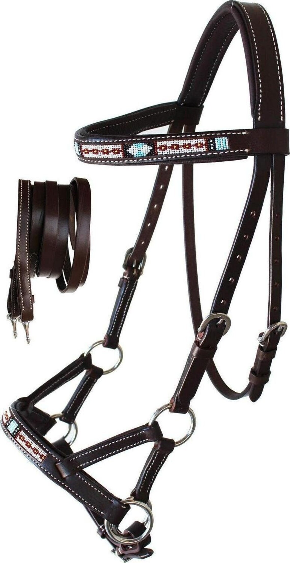 Bitless Sidepull Horse Western Leather Tack Bitless Sidepull Bridle Reins Dark Oil - Etsy