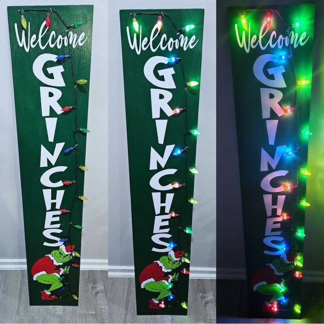 Grinch Welcome Sign - Etsy
