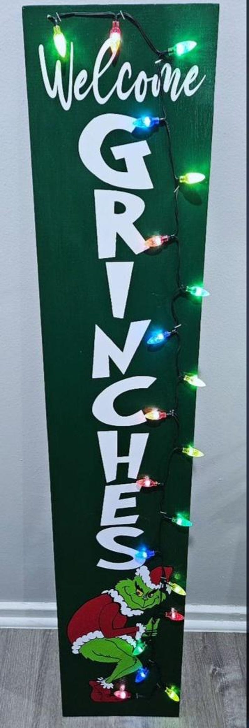 Grinch Welcome Sign - Etsy
