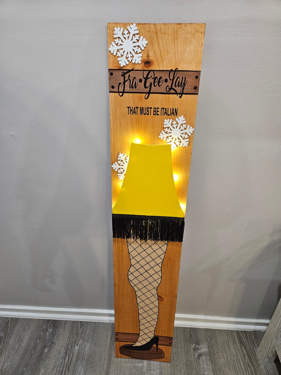 Christmas Story Leg Lamp Wooden Sign - Etsy