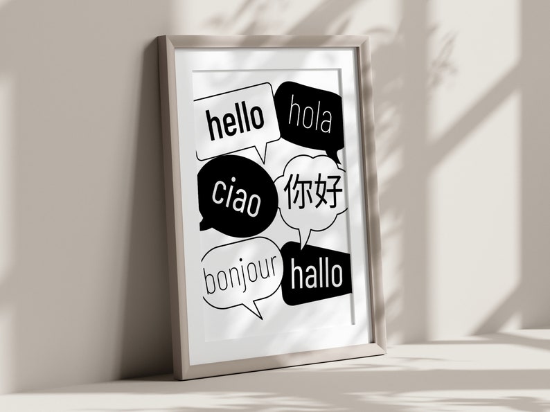 Speech Bubble Hello Bonjour Ciao Hola Hallo, Hello Different Languages ...